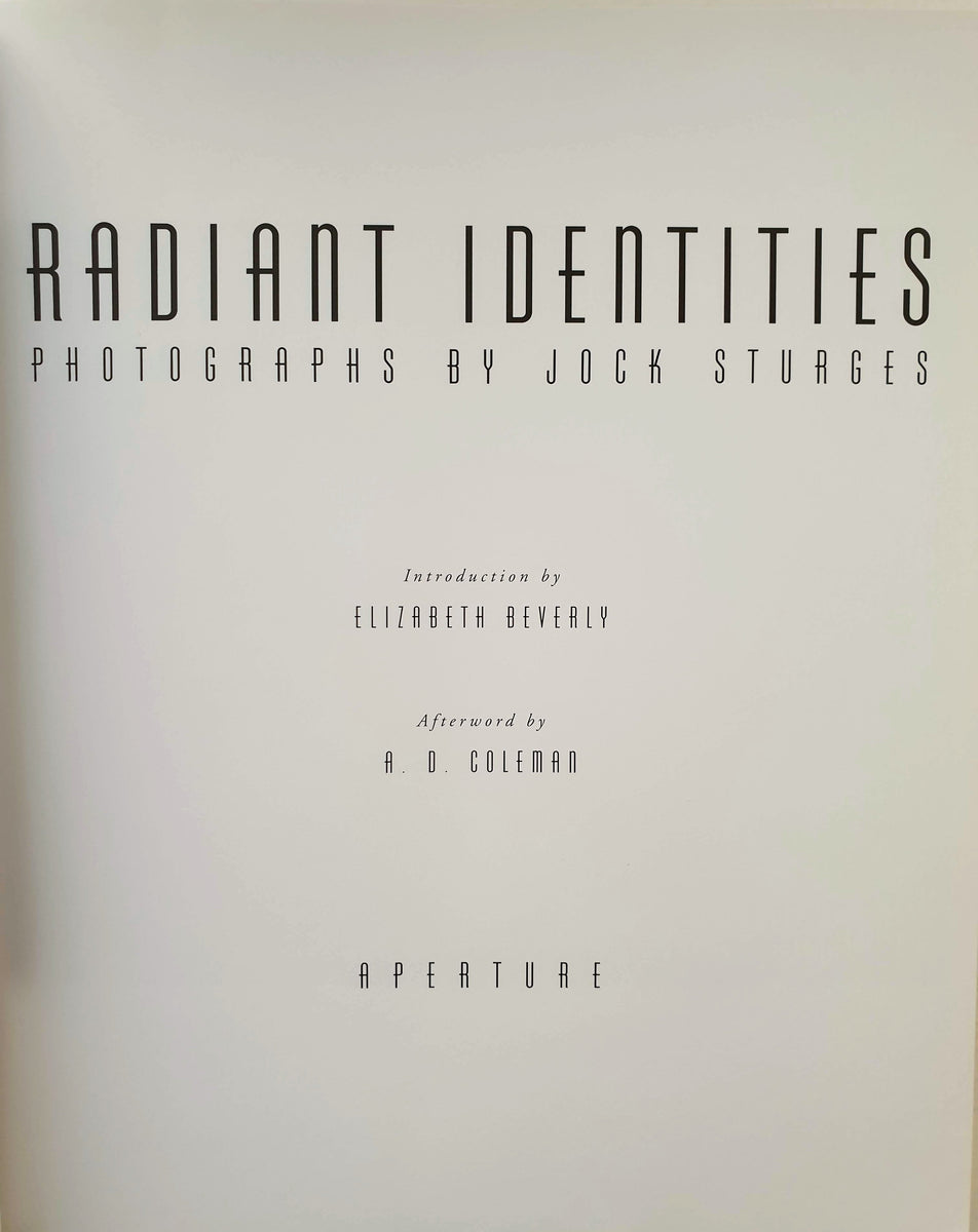 Jock Sturges - Radiant Identities – Blicero Books
