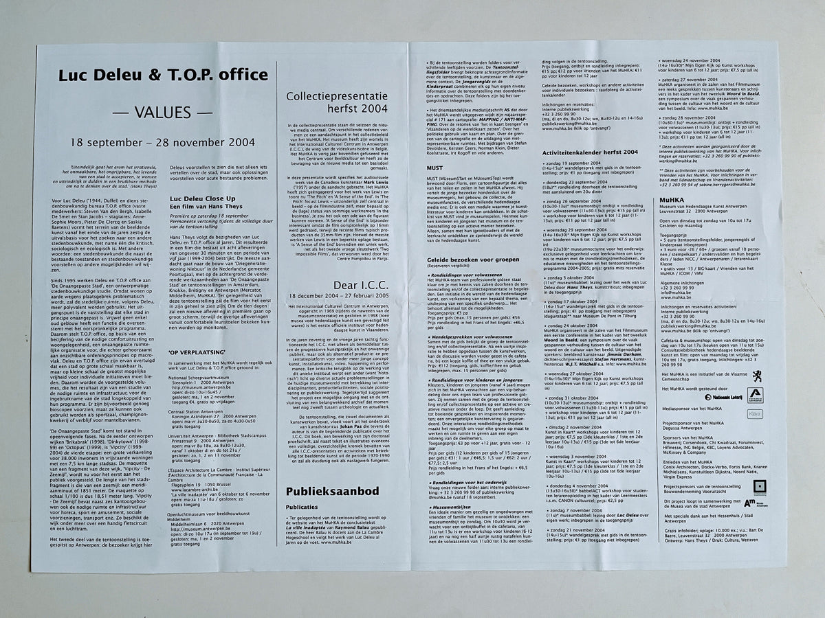 Luc Deleu & T.O.P. Office - 'Values' poster – Blicero Books